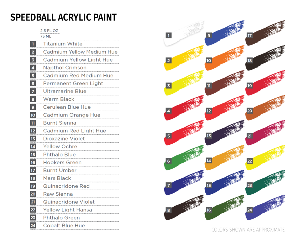 Speedball® Acrylic Paints & Mediums - Speedball Art